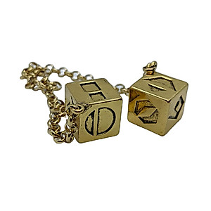 Smuggler's Dice Accurate Antique Weathered Gold Plated Solo Dice (Large)