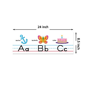 Youngever Alphabet Line for Classroom Wall, ABC Alphabet Banner, Educational Classroom Decorations (Each 24 inch x 8.5 inch)