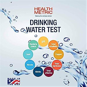 Drinking Water Test Kit For Municipal Tap and Well Water - Simple Testing Strips For Lead Copper Bacteria, Nitrates, Chlorine and More