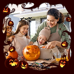 SXLXFLPDR 16PCS Pumpkin Carving Kit Tools,Halloween Professional Pumpkin Carving Tool for Adults,Pro Stainless Steel Carving Knives Scraper with LED Candle,Jack o Lantern Carvi