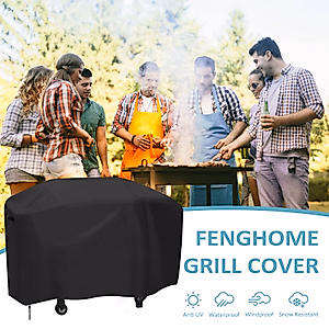 Fenghome Grill Cover for Blackstone Griddle 1883 28 inch, 5483 Outdoor Waterproof Flat Top Barbecue Covers, Fit Blackstone Model 1924 2147 2086 Griddle, 53 x 26 x 36 Inch