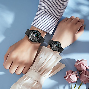 Suoman 2+2-Pack for Samsung Galaxy Watch 4 Classic 46mm Screen Protector, Privacy and High-Definition Combination, [Anti-Scratch] Ultra-Thin Tempered Glass Screen Protective Film