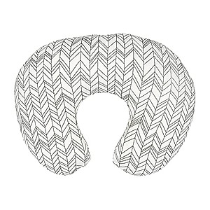 Nursing Pillow Cover 2 Pack for Breastfeeding Pillows 100% Cotton Soft Breastfeeding Nursing Pillow Cover for Moms Baby Boy or Infant (Geometry &Leopard)