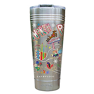 Catstudio North Pole Thermal Tumbler | Triple Wall Insulation With Non Slip Bottom | Great Holiday and Christmas Travel Cup for Water, Coffee, Tea, or Smoothies