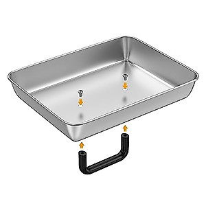 SafBbcue 2 Sets Flat top grill accessories 14" Rectangle Cheese Melting Basting Cover for Blackstone,Pitboss,Camp Chef Steamer Dome Pizza Oven/Wok Cover,Metal Plate Cover for Grill Cooking Accessories
