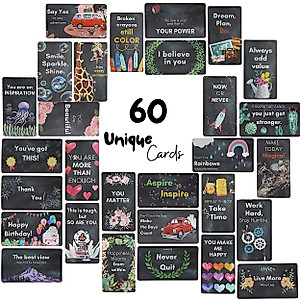 Mr. Pen- Inspirational Cards, 60 pcs, Positive Affirmations Cards, Motivational Cards with Unique Quotes, Inspirational Note Cards, Kindness Cards, Business Card Size and Blank Back(3.5x1.9)