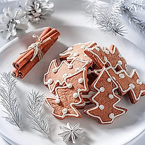 Honza 30 Pieces Cookie Stencils Cake Templates Coffee Stencils Reusable Painting Cake Stencil Templates Embossing Moulds