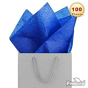 PMLAND Premium Quality Gift Wrapping Paper - Blue - 15 Inches X 20 Inches 100 Sheets