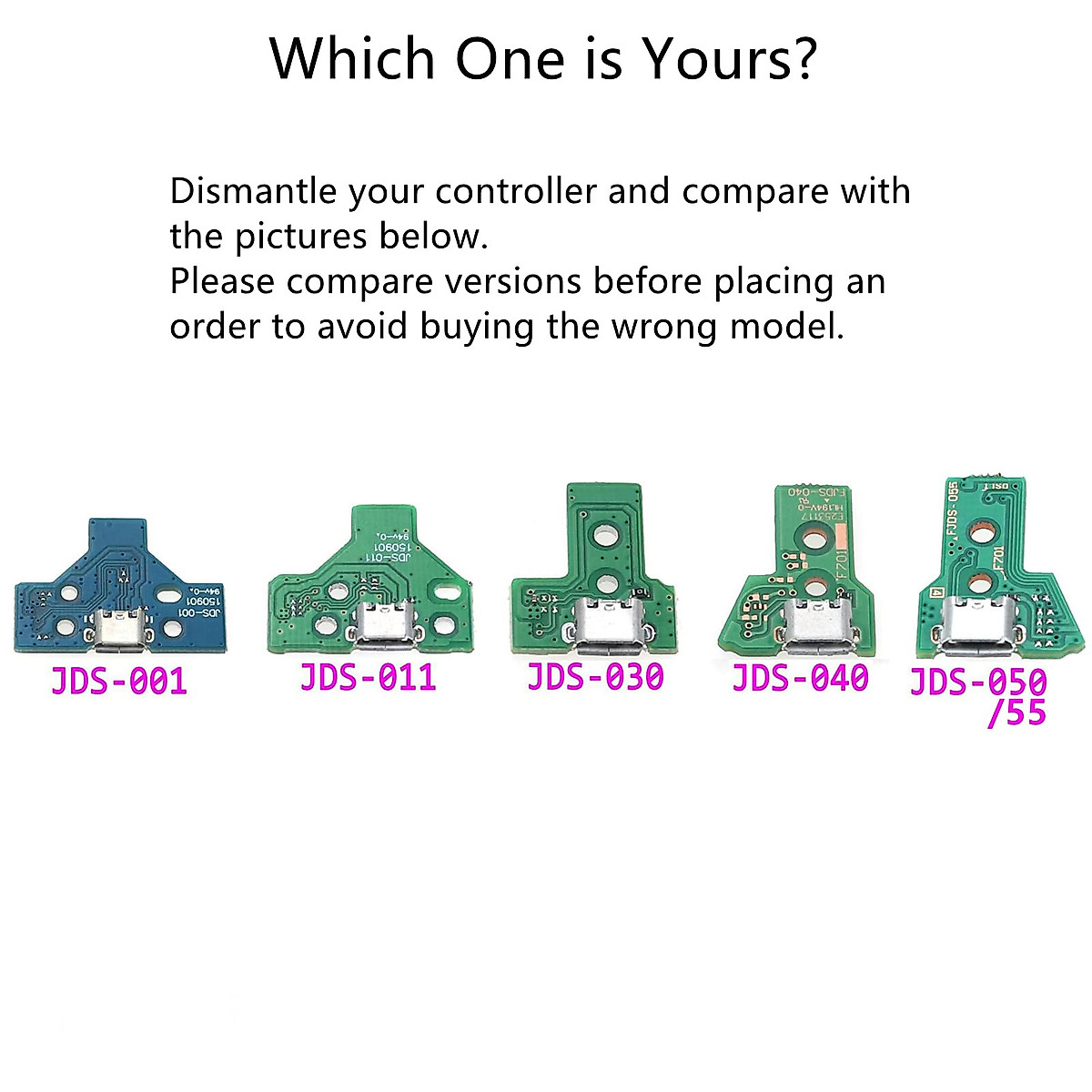 Onyehn JDS-040 Charging Port Assembly(with 12 pin Eject Ribbon Flex Cable) for Sony PlayStation PS4 Controller, Repair Part Micro USB Adaptor Charger Socket Board Connector Module(2 Pack)