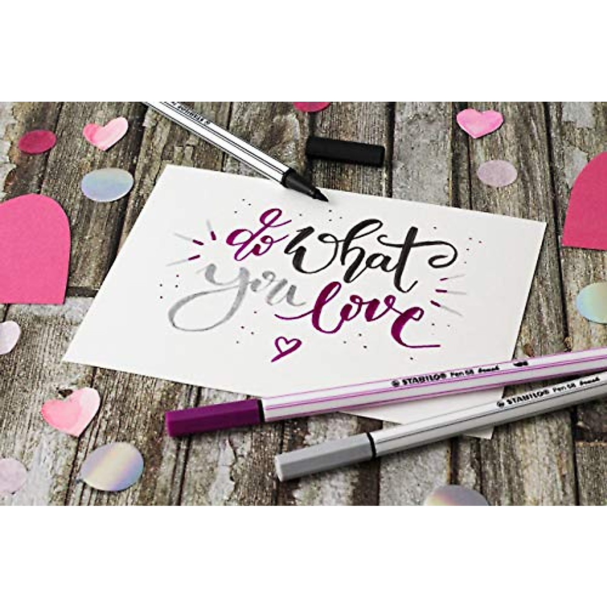 STABILO Premium Fibre-Tip Pen Pen 68 brush - Wallet of 6 - Assorted colors