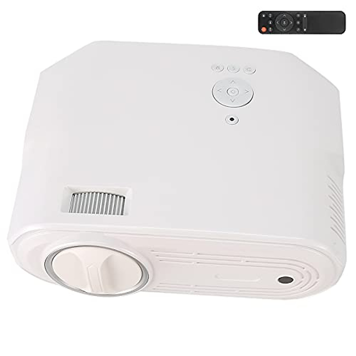 Movie Projector, Portable Video Projector 1080P, Home Movie Projector Compatible with TV BoxHDMIVGAUSBLaptopSmart Phone (US Plug)