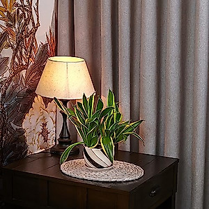 Oval Water Hyacinth Placemats 15.75 x 12 inch Set of 4, White Woven Placemat, Handmade Farmhouse Placemats, Rustic Table Placemat for Dining, Kitchen, Home Decor, Heat Resistant Non-Slip (White)