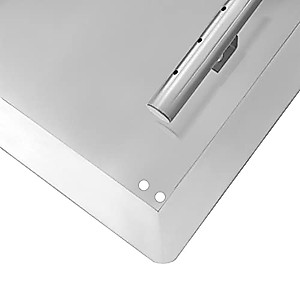 Square Drop-in Fire Pit Pan 31.5 * 12inch Outdoor Gas Fire Pit with Natural Gas Kit and Control Panel Stainless Steel Propane Fire Pit for Indoor Outdoor Picnics