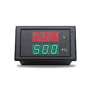 KETOTEK Digital AC Voltmeter Panel Mounting Meter AC80-300V Frequency Counter 45.0-65.0 HZ LED Display Voltage Volt Frequency Meter Tester Gauge
