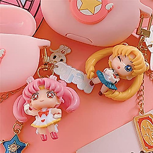 INHCH Compatible for Wireless Headphones Silicone Case Cover Cute Series for Beats Studio Buds Anti-Lost & Shockproof Easy Carrying Protective Case (Studio Buds,C)