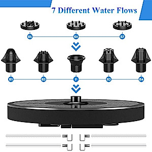 GOLDFLOWER Solar Fountain, Floating Solar Powered Water Fountain Pump for Bird Bath, Garden, Pond, Pool, Outdoor (2.5W)
