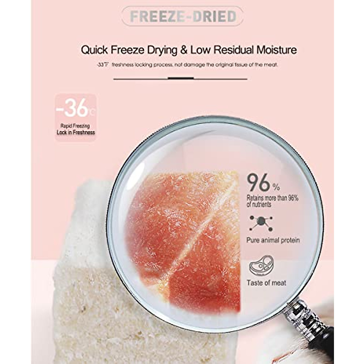 BNYEE Freeze Dried Cat & Dog Treats – 250g Freeze Dried Chicken+Duck+Fish 3 in 1 Meat Snacks - High Protein, Bite-Sized, Training Treats Snacks