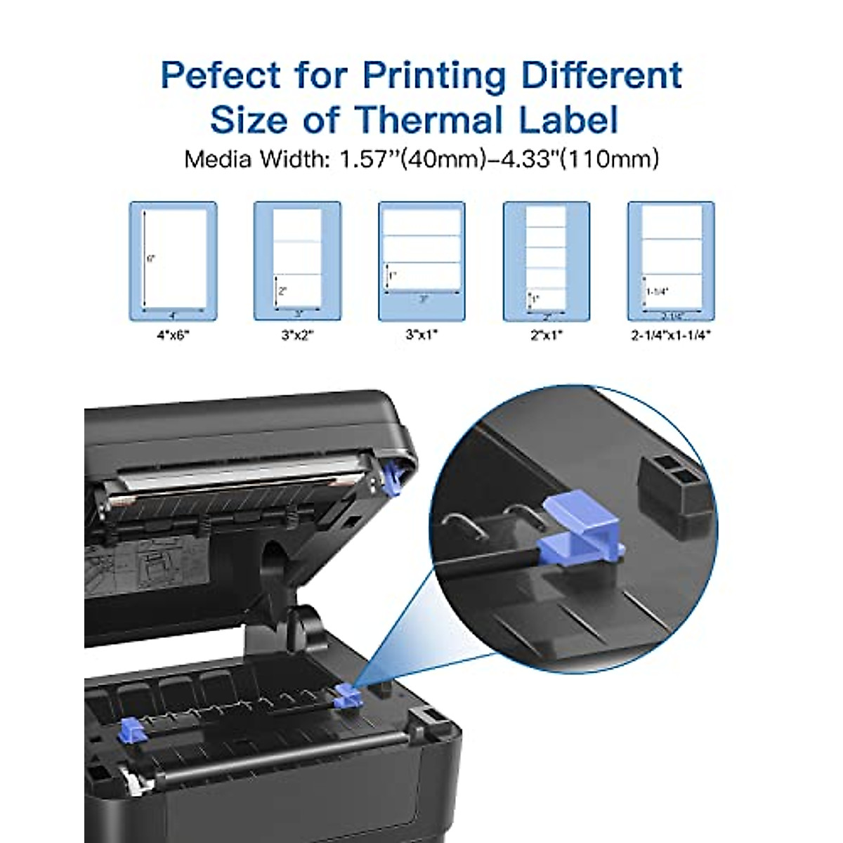 POLONO Label Printer, PL420 4x6 Thermal Printer, High-Speed Shipping Label Printer, Commercial Direct Thermal Printer, 4" x 6" Direct Thermal Shipping Label (Pack of 1000)