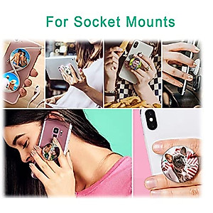 D.Sking 12 Pack 3M Sticky Adhesive Replacement Compatible with Socket Mount Base VHB Sticker Pads for Collapsible Grip & Stand (Red)