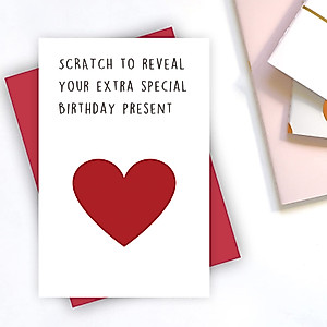Scratch Birthday Card, Funny Special Birthday Present Interactive Card for Husband Boyfriend Fiance