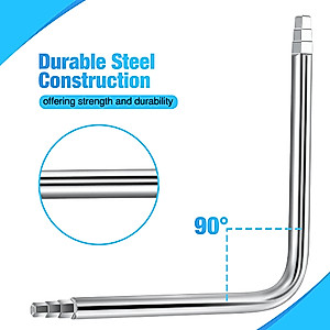 Enhon Faucet Seat Wrench, Compatible with Danco 80439 Faucet Removal Tool, For Use to Install Faucet Compression Seats, Hex or Square Steel Faucet Seats Tool, 2 Sided Wrench Configuration