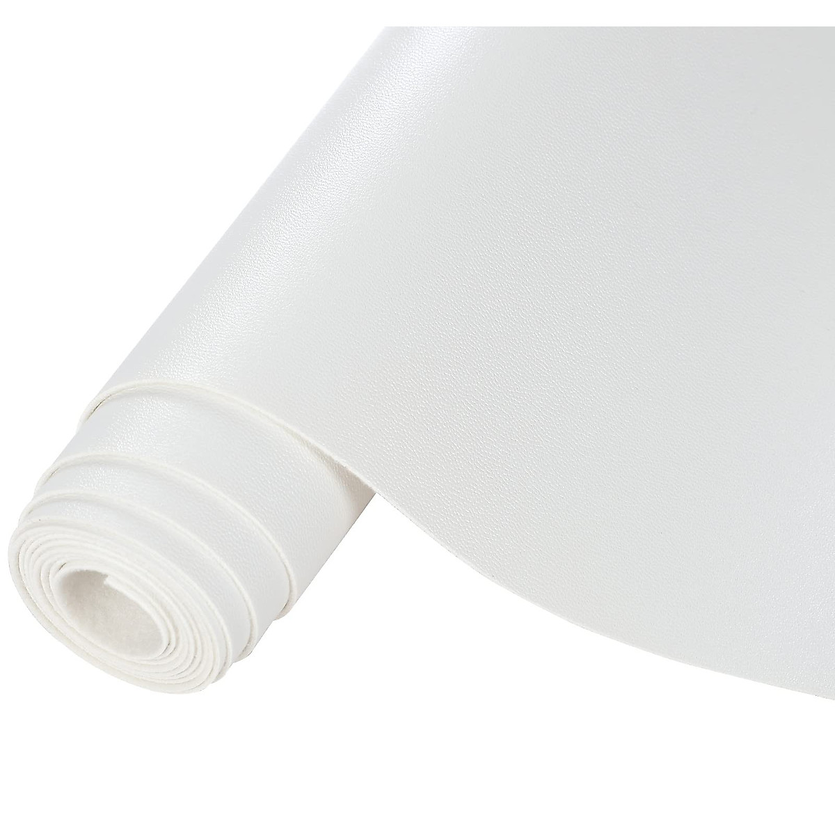 CDY Marine Vinyl Faux Leather Sheets:Soft Waterproof Synthetic Fabric Material Faux Leather 54" x 36" Very Suitable for Making Crafts DIY Upholstery Boat Car Sofa (White)