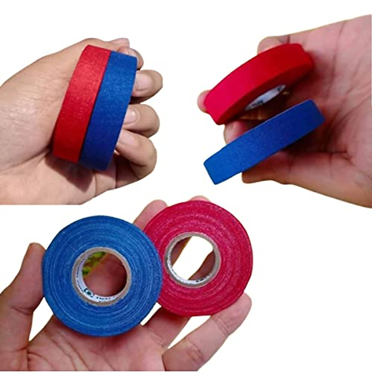 Dolphin Shop- Fabric Tapes for Rooster Gloves Gamefowl Poultry Botas para Gallos Breeding Chicken Supplies Prevent & Care Leg 2 pc Blue/Red Long 10 Yard (Rt2)
