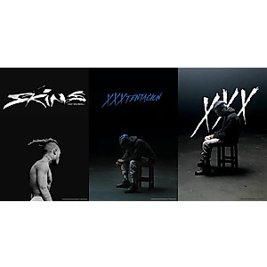 Lot Of 3 XXXtentacion Posters Bad Vibes Forever XXX 17 Album Art Skins Rapper Tapestry Hip Hop Trap Music Aesthetic Save Me Revenge XXXtenations Merch XXtentacion Room Decor Wall Art 24x36 Inches
