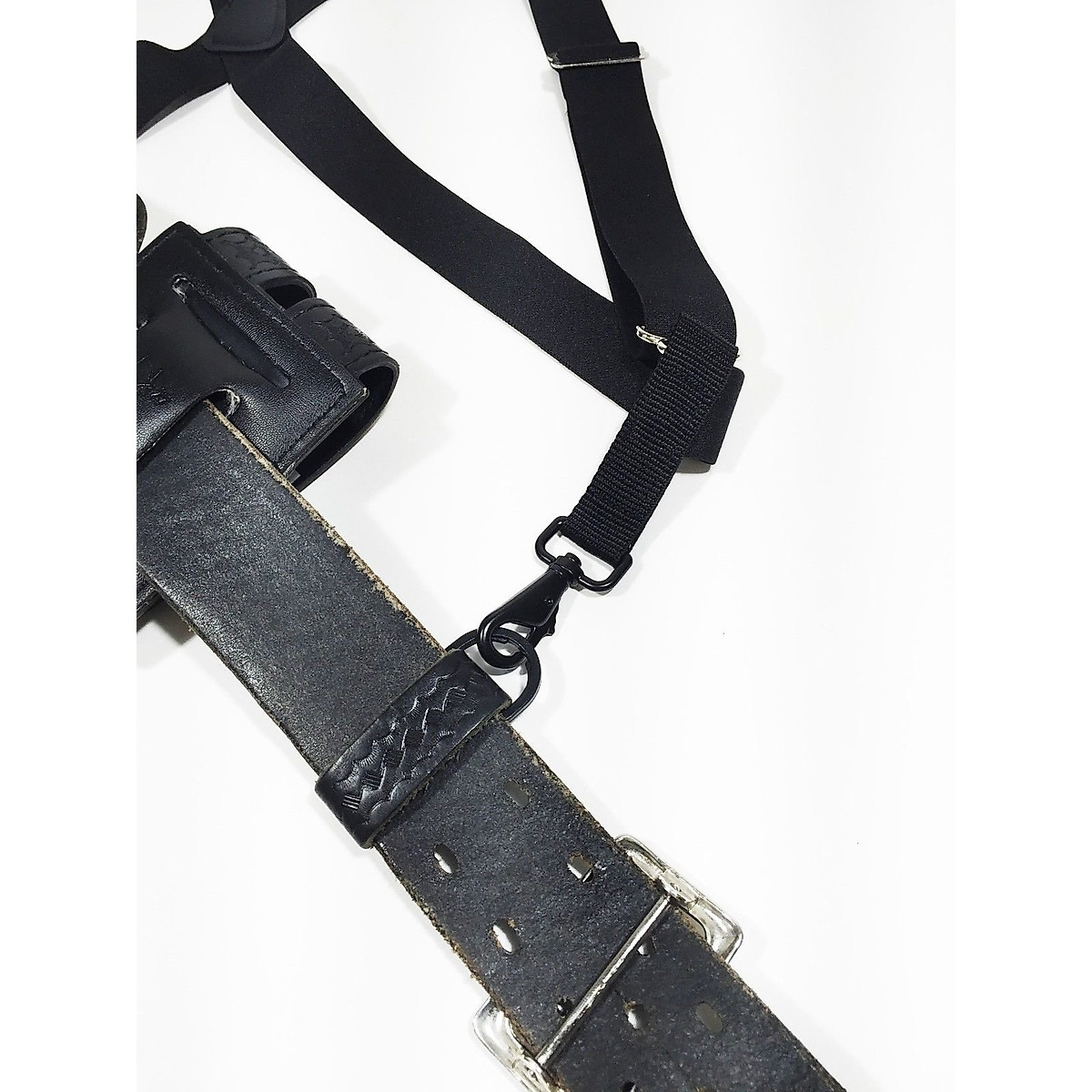 Shirt Lock Undergarment Duty Suspenders | Heavy Duty Elastic Duty Belt Suspenders | Slim and Hidden Duty Accessory