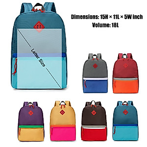 Veious Kids Backpack for Boys & Girls, 15 inch Toddler School Backpacks, Green Blue