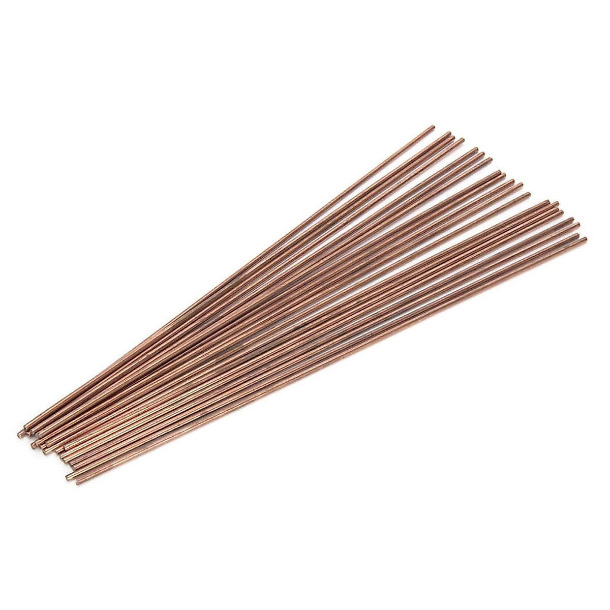 Oumefar 20Pcs Round Copper Welding Rod Phosphor Copper Round Welding Rod Welding Consumables 25cm for Air Conditioner Refrigerators