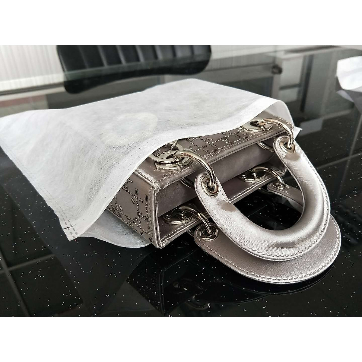 30 eco-friendly travel shoe bag storage bags, non-woven breathable dust-proof bag with rope, suitable for storing shoes and bags, isolate dust and keep shoes and bags clean and tidy. (15.7inX19.68in)