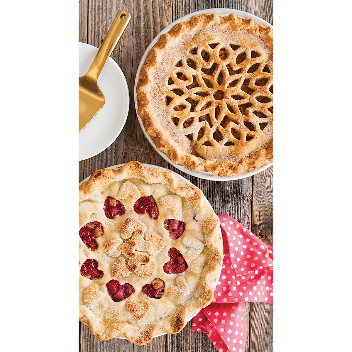 Nordic Ware Lattice & Hearts Pie Top Cutter, 12 inch