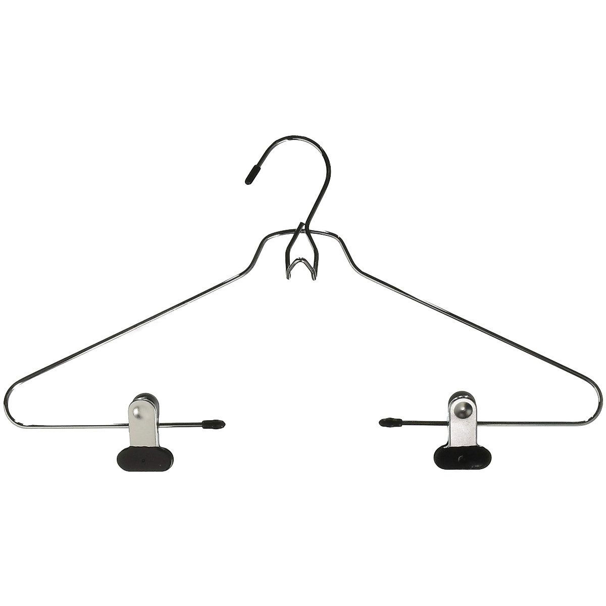 Whitmor Add-On Skirt/Blouse Hanger Set of 2 Chrome / Black