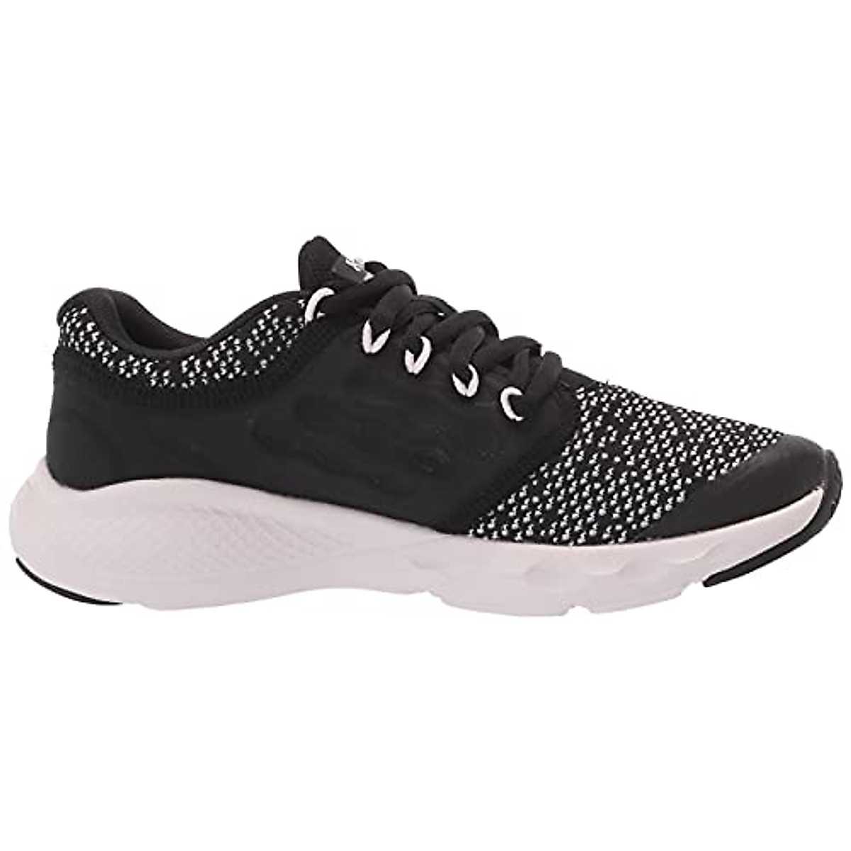 Under Armour Girls' Grade School Charged Vantage Knit, Black (001)/Cool Pink, 6 M US