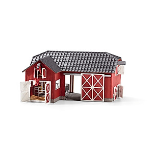 Schleich Farm World, Toys for Boys and Girls Ages 3-8, 27-Piece Playset, Large Toy Barn with Farm Accessories