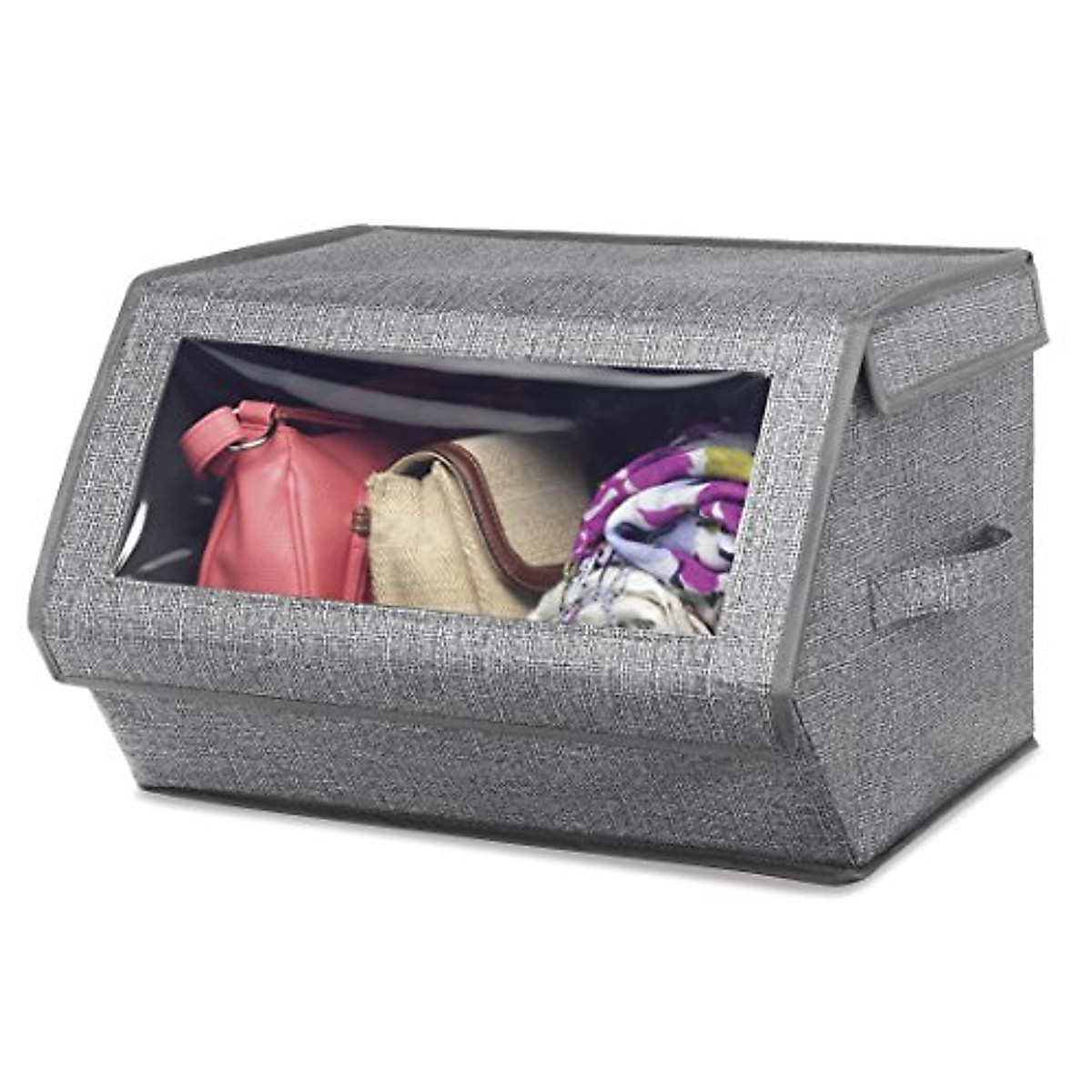 Whitmor 6283-7045 Stackable Window Box, Crosshatch Gray