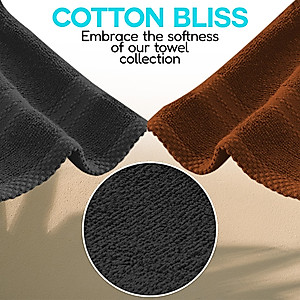 QUBA LINEN 6 Pack Premium Hand Towels Set, (16 x 28 inches) Cotton, Ultra Soft and Highly Absorbent Towels for Bathroom, Gym, Shower, Hotel, and Spa