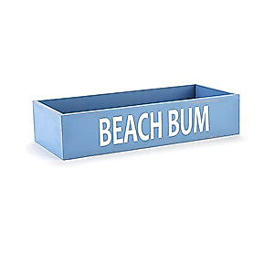 Beach Bum Wooden Toilet Tank Topper Tray - Nautical Bathroom Accent