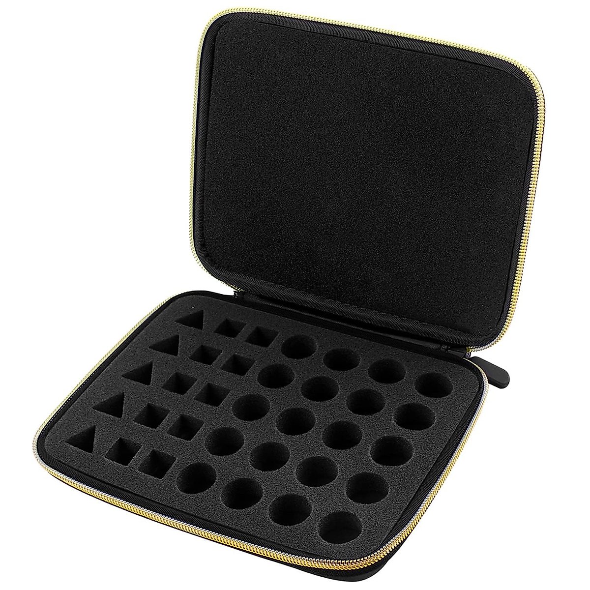 ALKOO 35+ Dice Case Box Tray, Storage Holder for DND Dice Set, for D&D Dungeons and Dragons 7-Die Polyhedral Dice, Organizer for RPG for MTG Role Playing Table Games, Display for D and D - Case Only