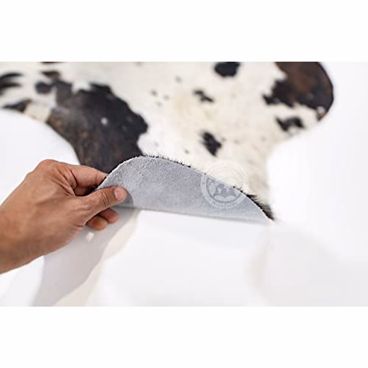 Genuine Brindle Tricolor Cowhide Rug XL 6 x 7-8 ft. 180 x 240 cm