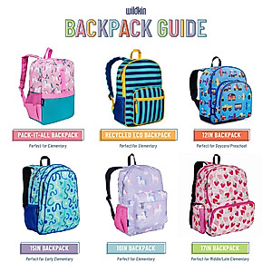 Wildkin Boys' 15-Inch Backpack, Blue Stripes, 15 Inch