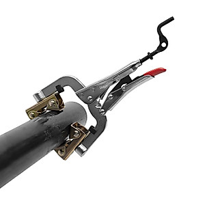 JointMaster, 90 Degree, Angle Clamping Tool, Throat Depth: 3", Max Capacity: 1-1/4", OAL: 8-1/2", Single Hand T-Joint Clamp Tool, PL634 & 6" Pipe Pliers, Two Fixed V-Pads, Throat Depth: 2″