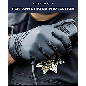 FIRST GLOVE Volt 2X-Large 900 Ct. 6 Mil Black Nitrile Disposable Gloves - Food Safe Disposable Gloves, Disposable Cleaning Gloves, Micro Textured Gloves for Enhanced Grip, Latex Free Gloves