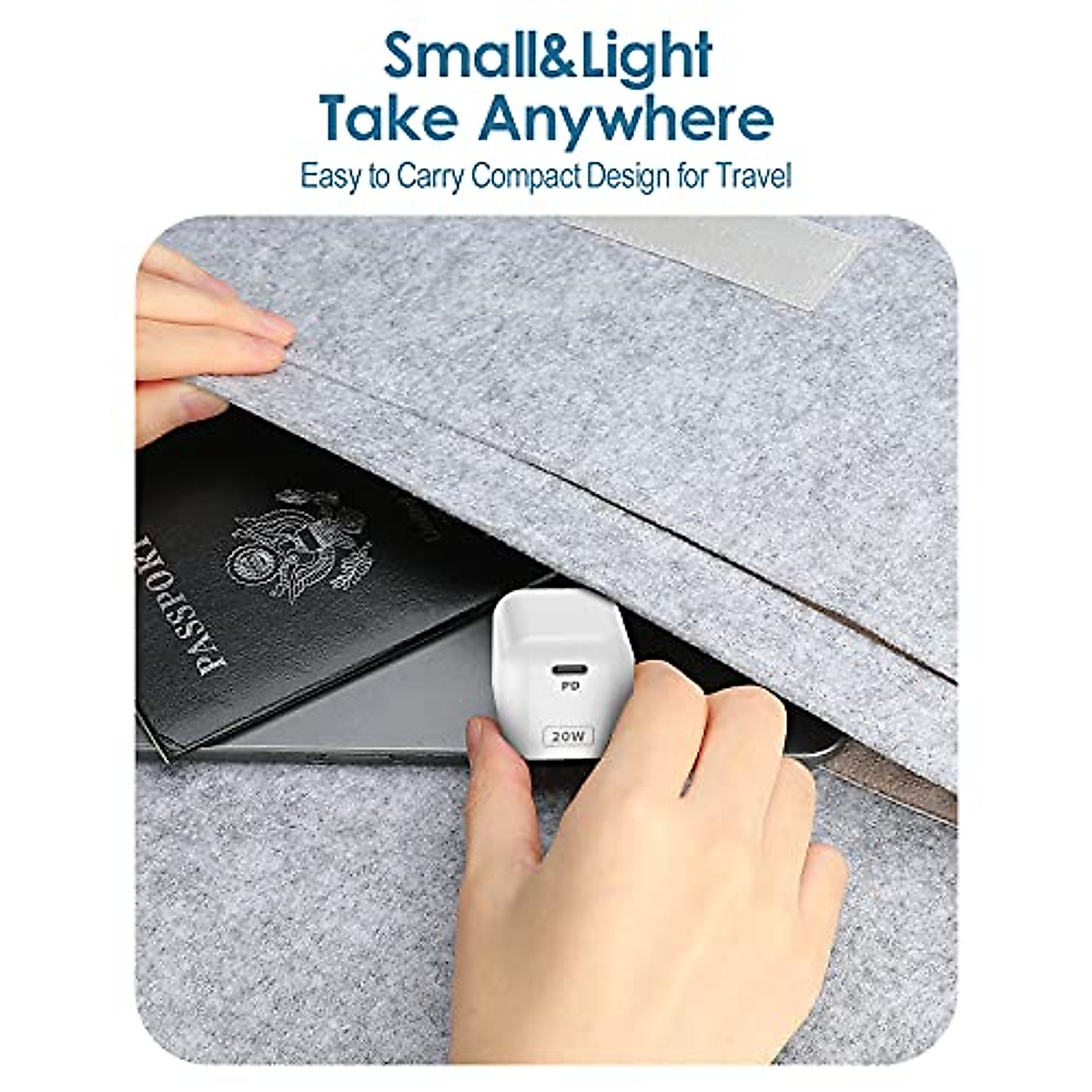 USB C Wall Charger, 2-Pack 20W Fast Charger for iPhone, PD3.0 Compact Charger Block Quick Charging, USB C Power Adapter Compatible with iPhone 13/13 Mini/13 Pro/13 Pro Max/12/12 Pro Max/11, and More