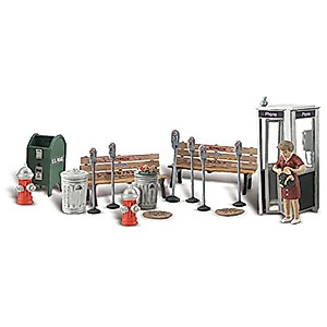 Woodland Scenics Street Accessories (Benches, Fire Hydrants, Parking Meters etc.) O Scale