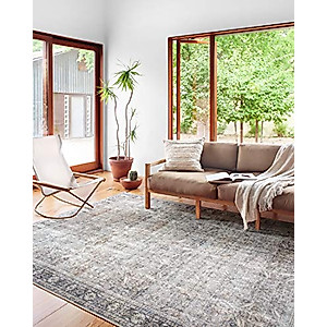 Loloi II Wynter Collection WYN-07 Grey/Charcoal, Traditional 8'-6" x 11'-6" Area Rug