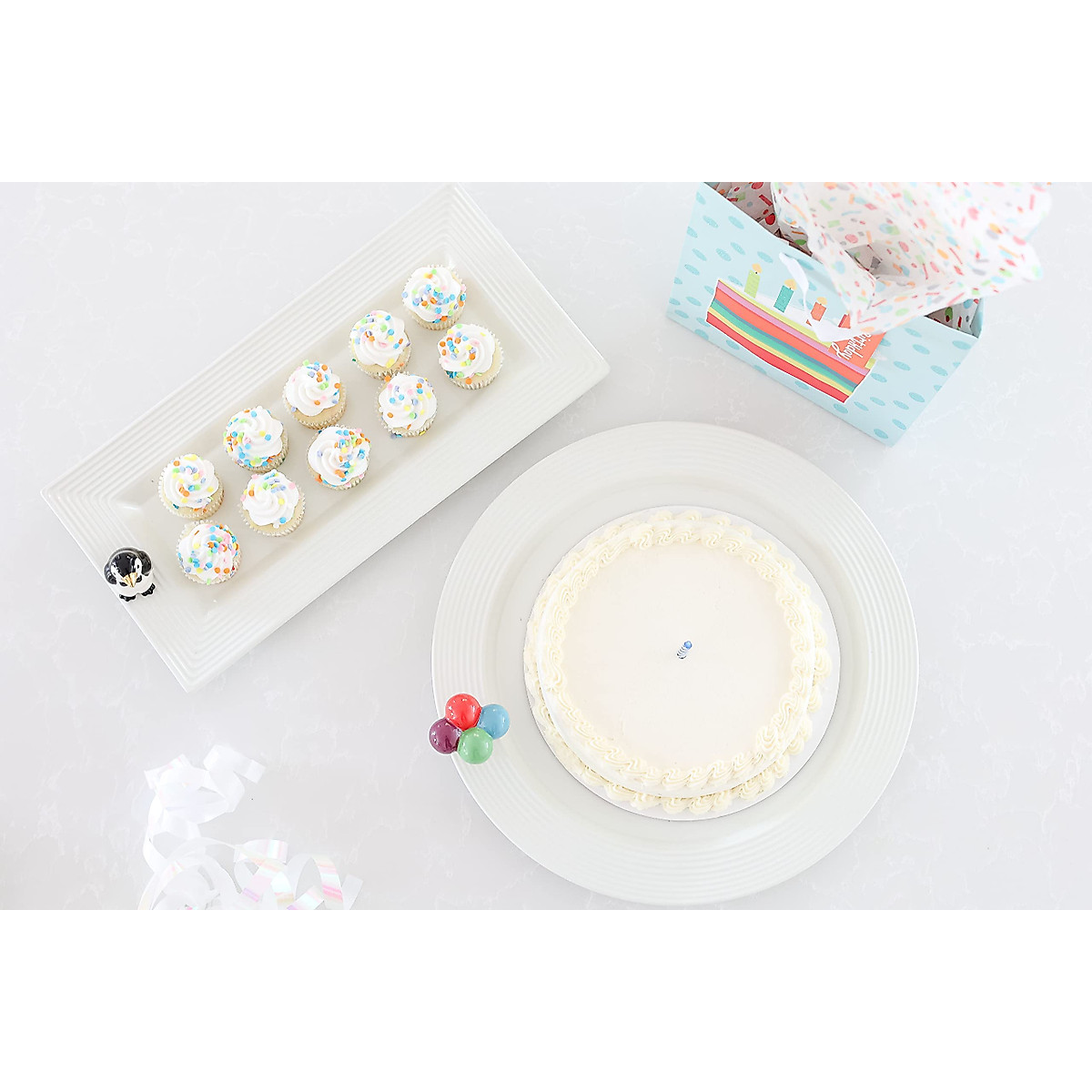 Nora Fleming Stoneware Bread Tray - Serving Platter for Appetizers, Side Dishes, and Dinners - Rectangular Design - Pair with One of Our Hand-Painted Minis - White