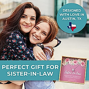 Sister In Law Necklaces, 925 Sterling Silver, Future Sister In Law Gifts For Women, Sister In Law Birthday Gifts, Sister Of The Groom Gifts,Sister In Law Wedding Gift For Sister In Law Jewelry