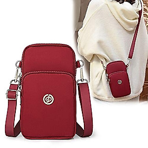 Compatible with Samsung Galaxy S23 Ultra, S23 Plus, S22 Ultra, S22 Plus, S21 Ultra, S21 Plus, S20 Ultra, S20 Plus, S20 Fe, S21 Fe, S10 Plus, Cell Phone Purse Crossbody Shoulder Bag Armband (Red)